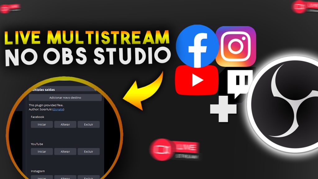 Como FAZER LIVE para VÁRIAS PLATAFORMAS AO MESMO TEMPO no OBS STUDIO (ATUALIZADO) - GA Suporte Tech