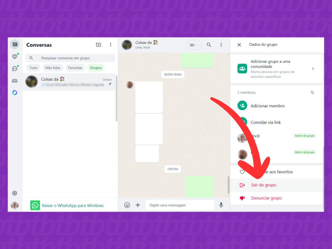 Como sair de um grupo do WhatsApp pelo celular ou PC - GA Suporte Tech