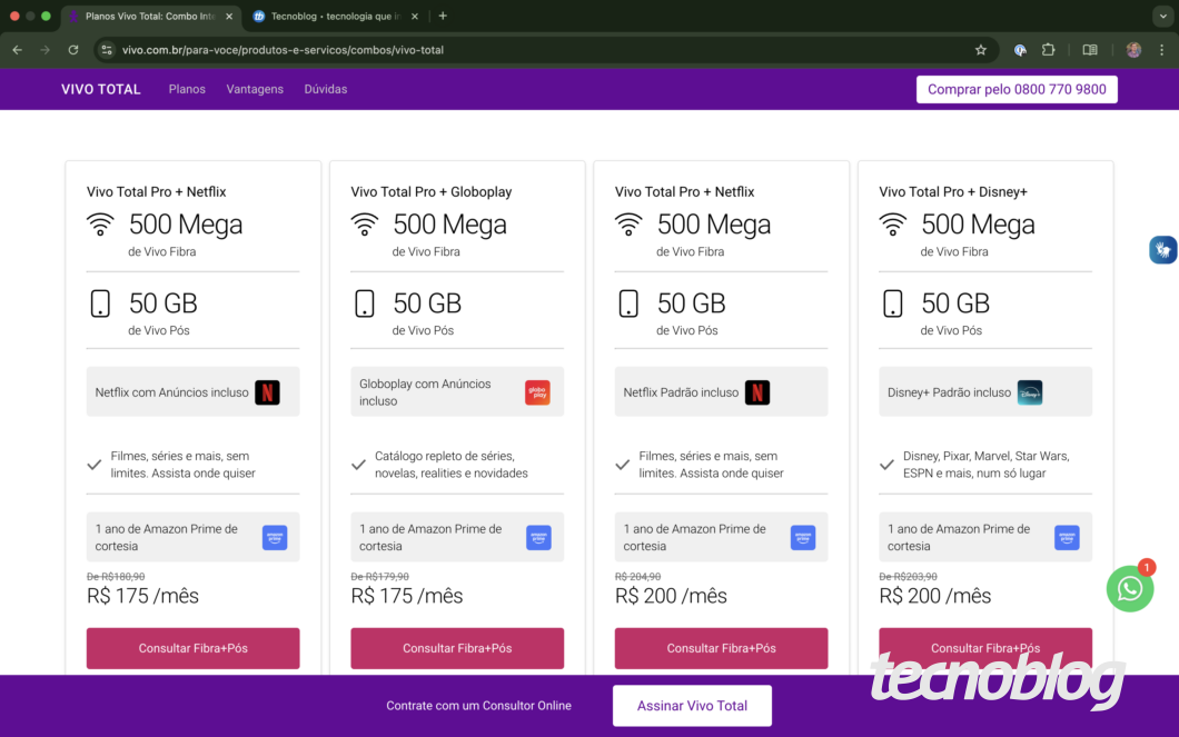 Vivo Total ganha pacotes com Netflix, Globoplay e Disney+; veja os ...