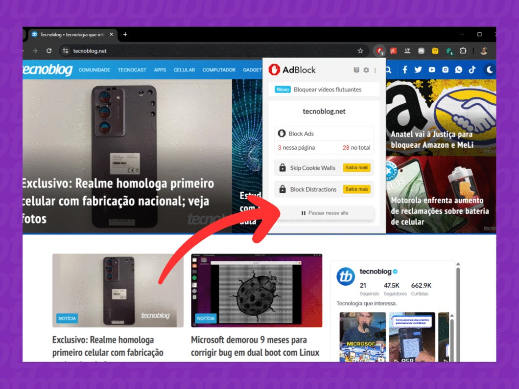 Como desativar o Adblock no PC ou no celular - GA Suporte Tech